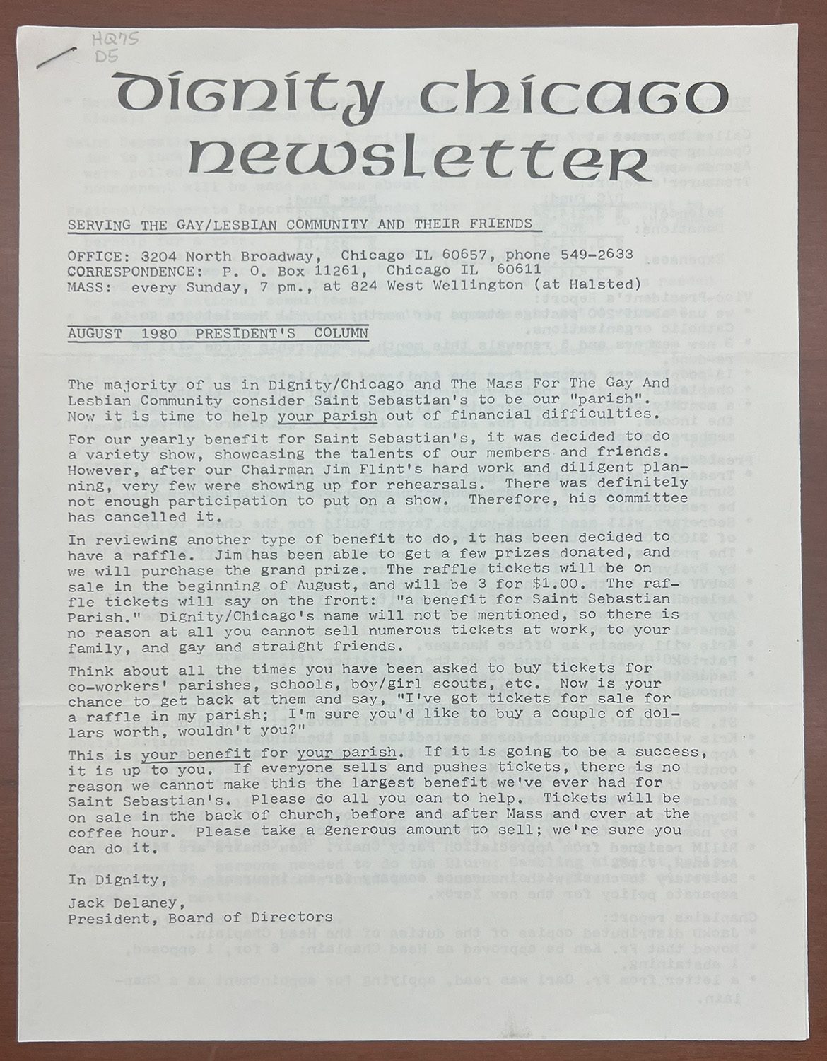 Pride and Dignity at St. Sebastian Catholic Church - Chicago History Museum