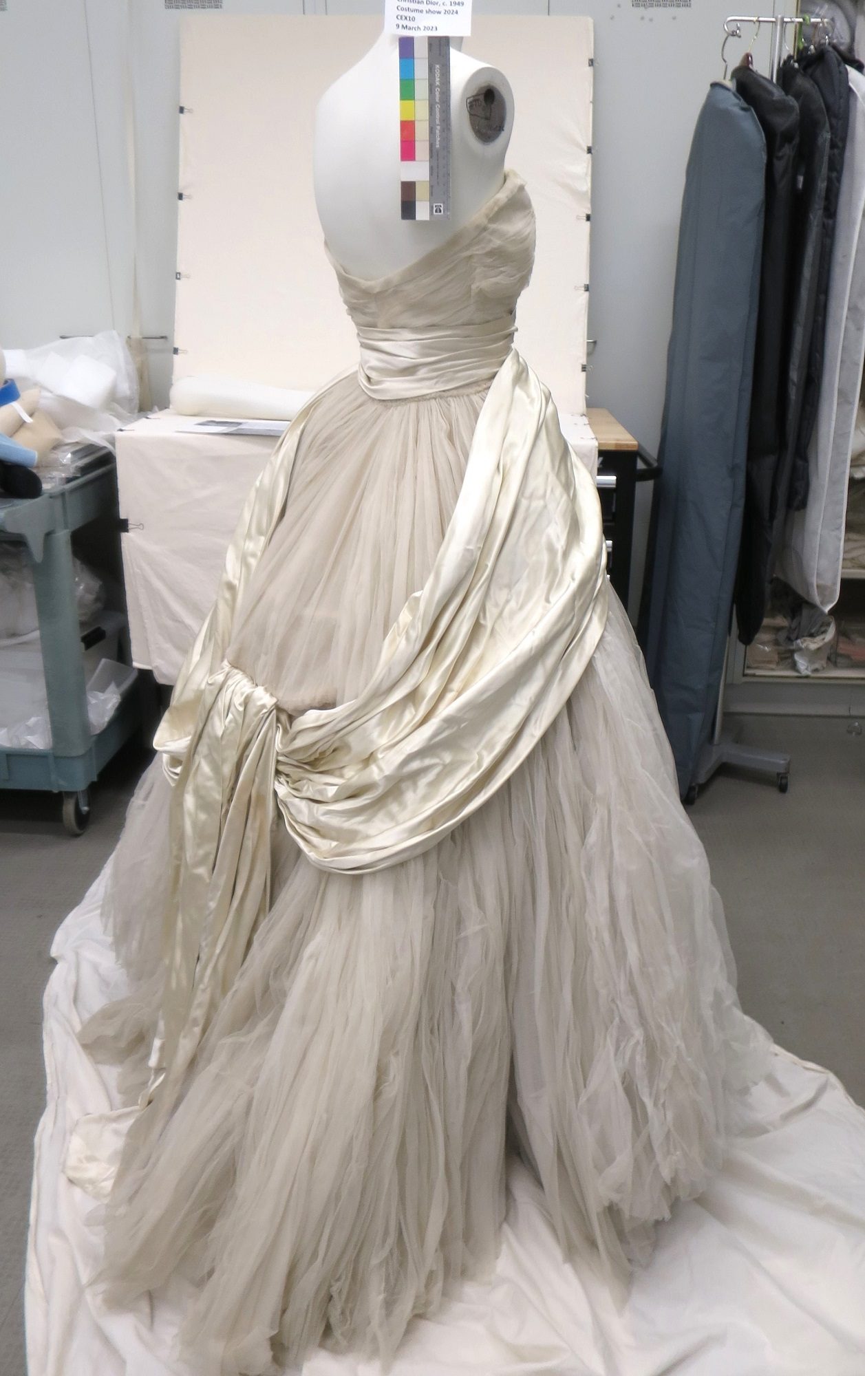 Preparing a Christian Dior Gown for Display - Chicago History Museum