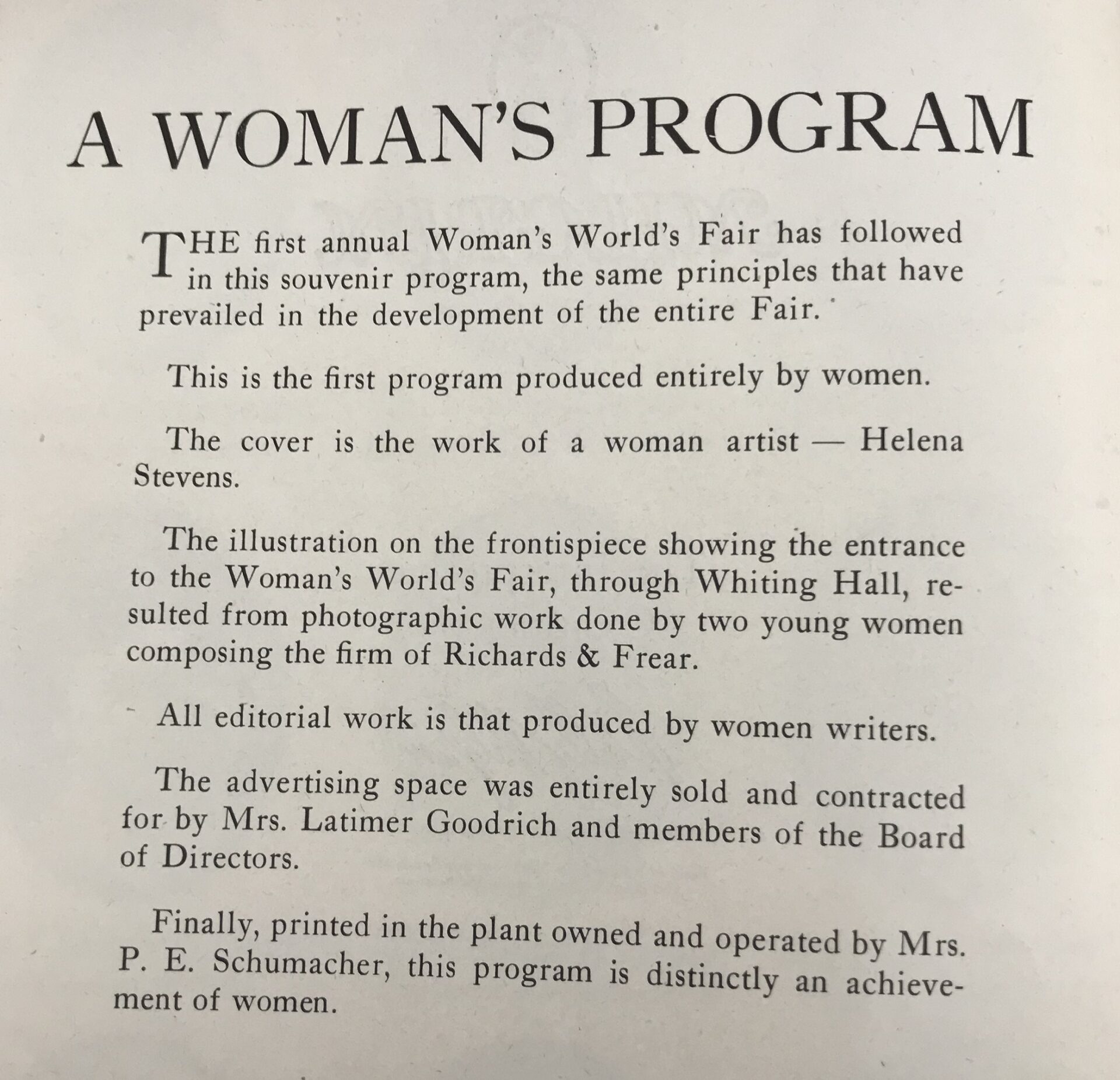 The 1925 Woman's World's Fair in Chicago - Chicago History Museum